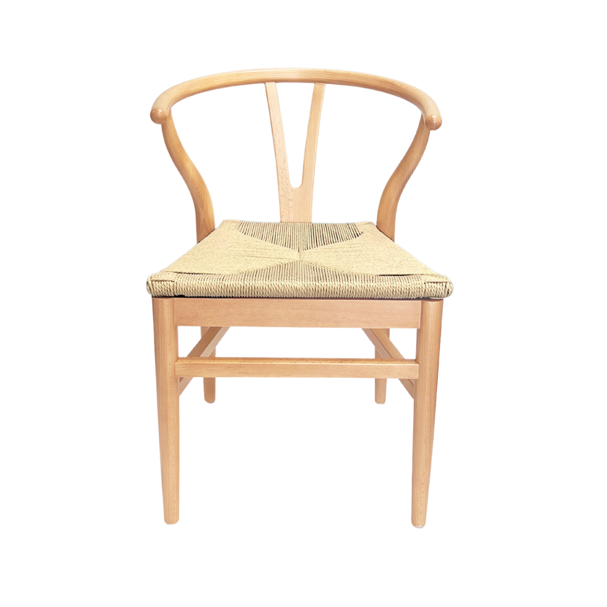 Natural Wishbone Wood Chair - Greystonetable