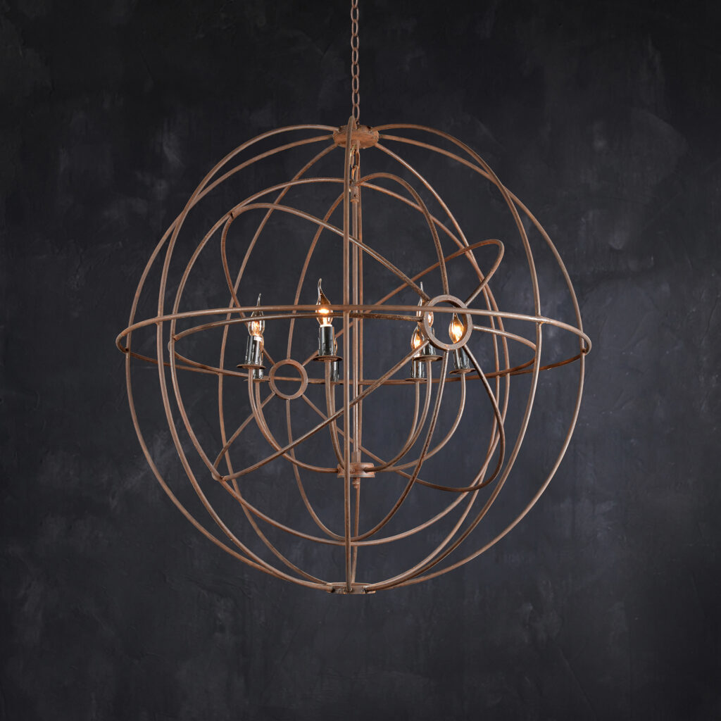Gyro Industrial Light Fixture, Rust - Greystonetable